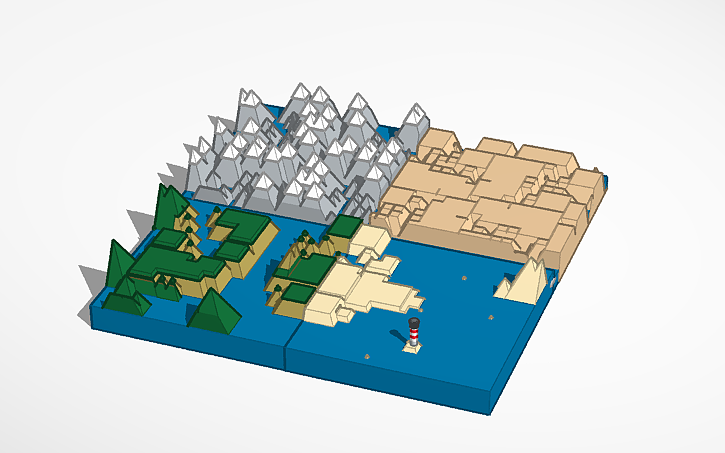 3D design Land and Sea (WIP) - Tinkercad
