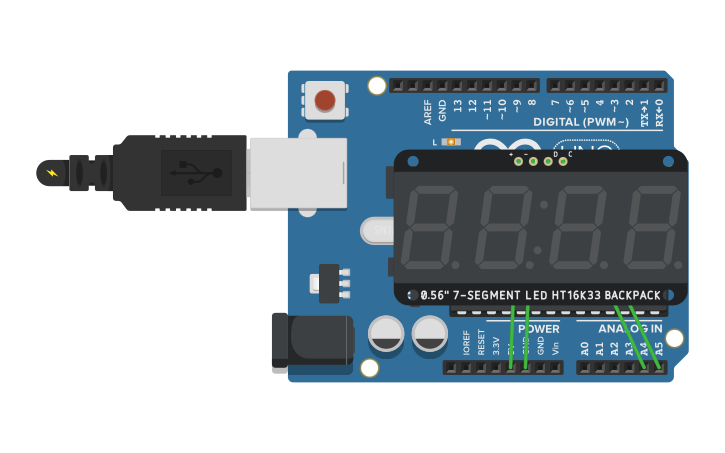 Circuit design Counting Device #1 - Tinkercad