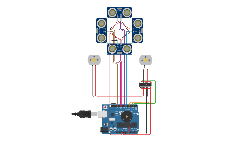 Circuit design Micromouse_V1 - Tinkercad