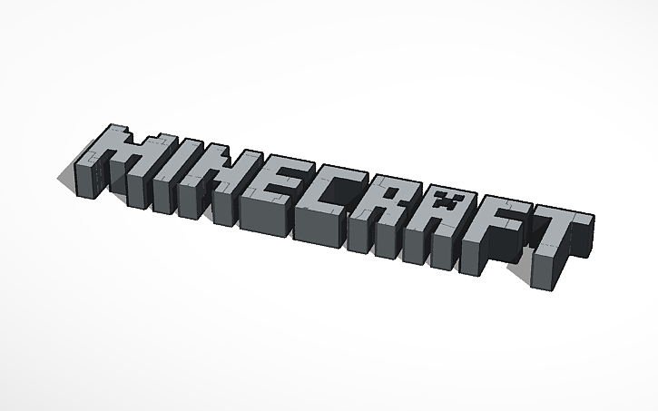 3D design Minecraft Logo - Tinkercad