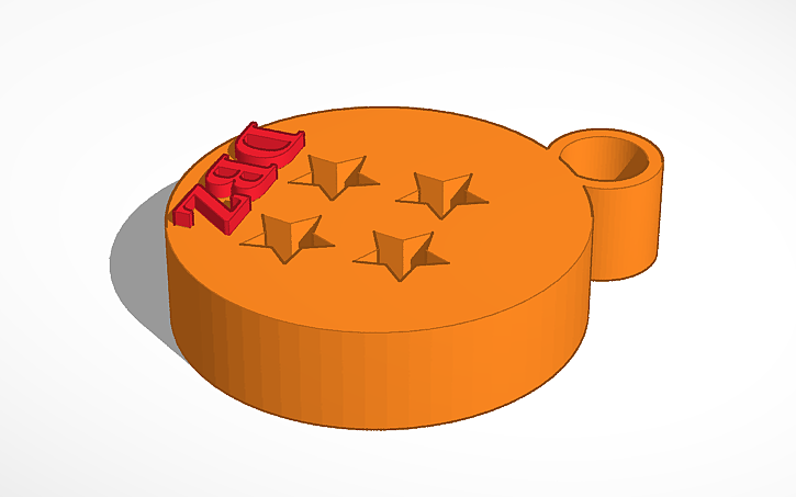 3D design Dragonball keychain - Tinkercad