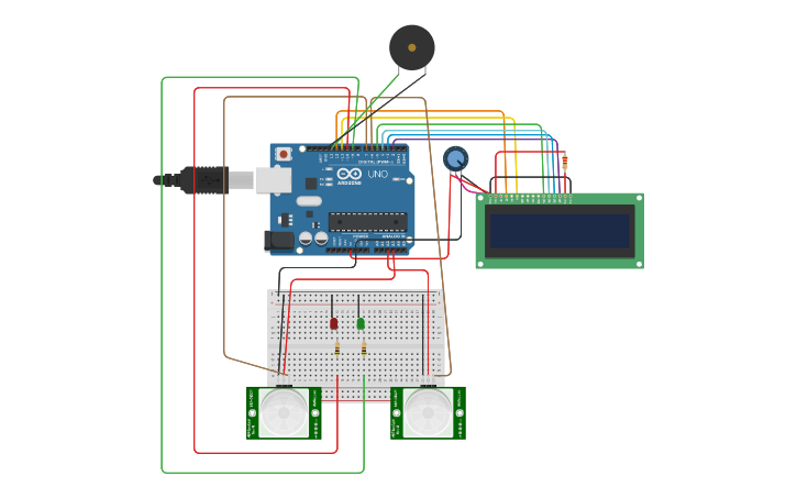 Circuit design Copy of project visitor counter | Tinkercad