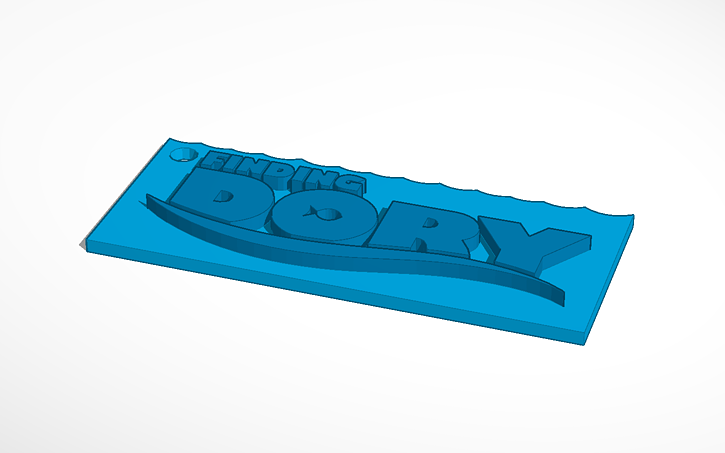 3D design SoMo Finding Dory Logo | Tinkercad
