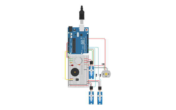Circuit design sensor de gas | Tinkercad