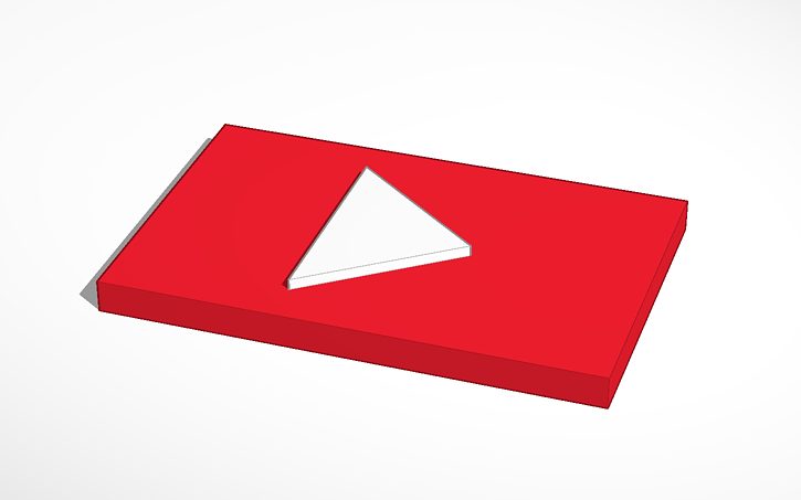 3D design Youtube logo | Tinkercad