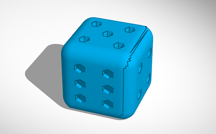 3D design polygon_Dice_4 | Tinkercad