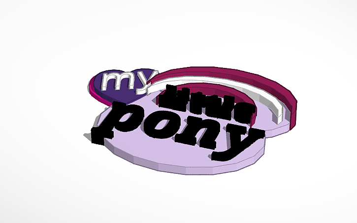 3D design my little pony logo | Tinkercad