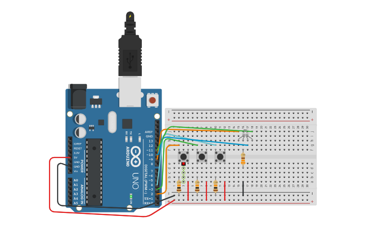 Circuit Design Lab3 2 Rgb With Pushbuttons Tinkercad
