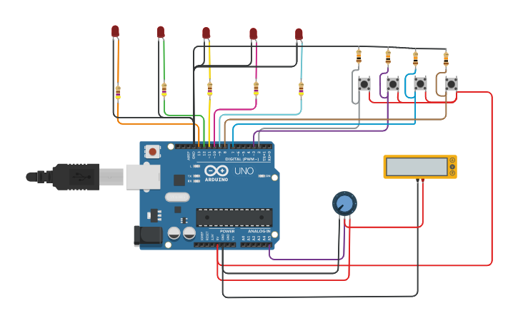 Circuit design Programación placa arduino - Tinkercad