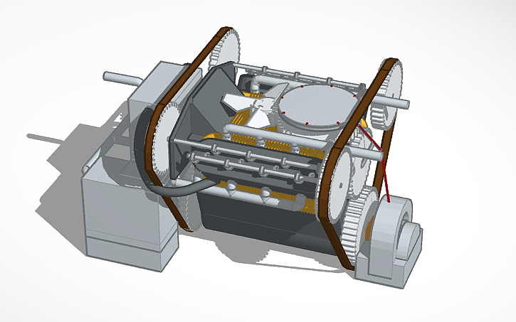 3D design Vehicle Engine MK2 - Tinkercad