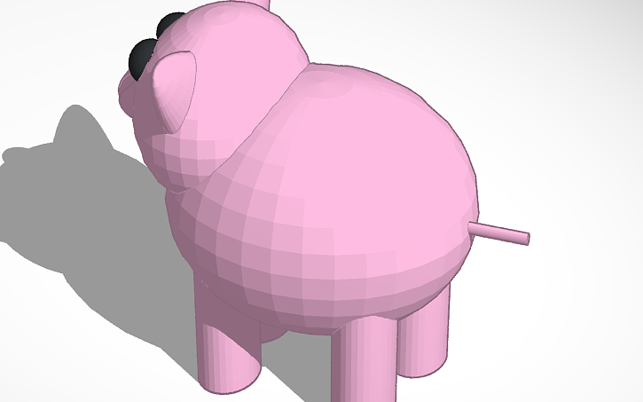 3D design Pig (Update) - Tinkercad