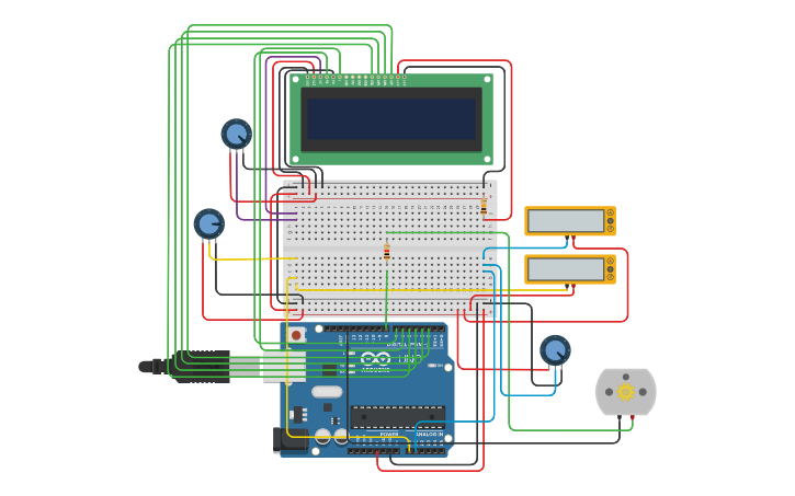 Circuit design Wet sensor control - Tinkercad