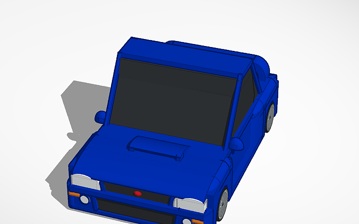 3D design Low Poly Subaru WRX 22B - Tinkercad