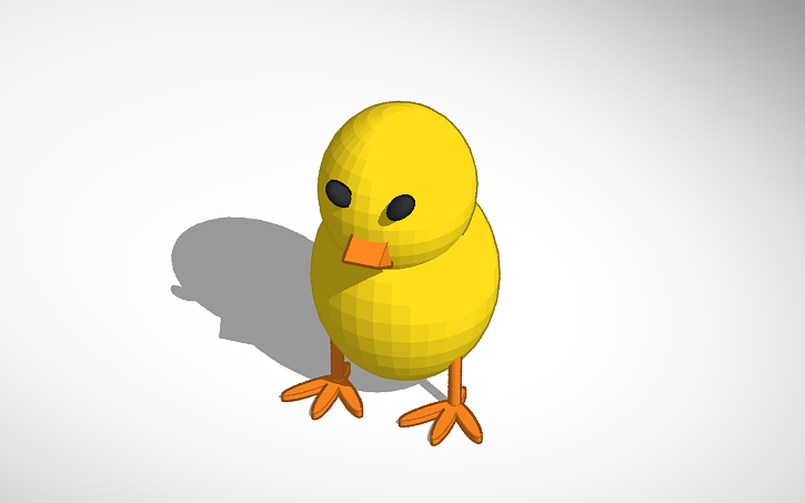 3D design Baby Chick - Tinkercad