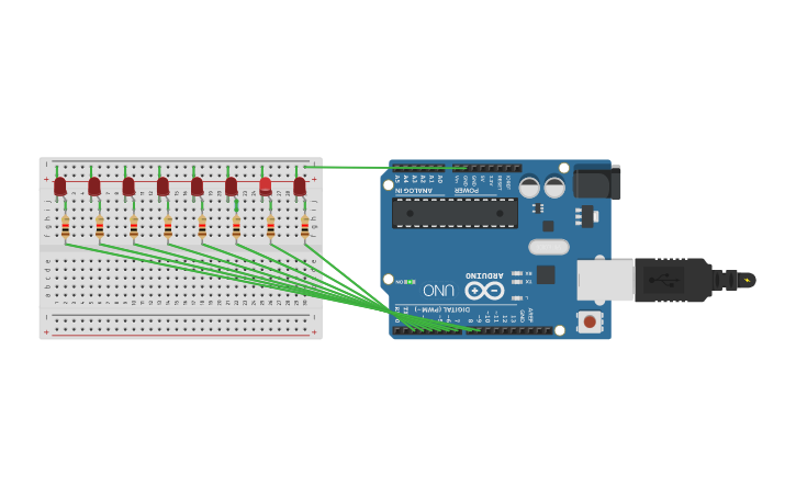 Circuit design LED YAKMA ODEVI | Tinkercad