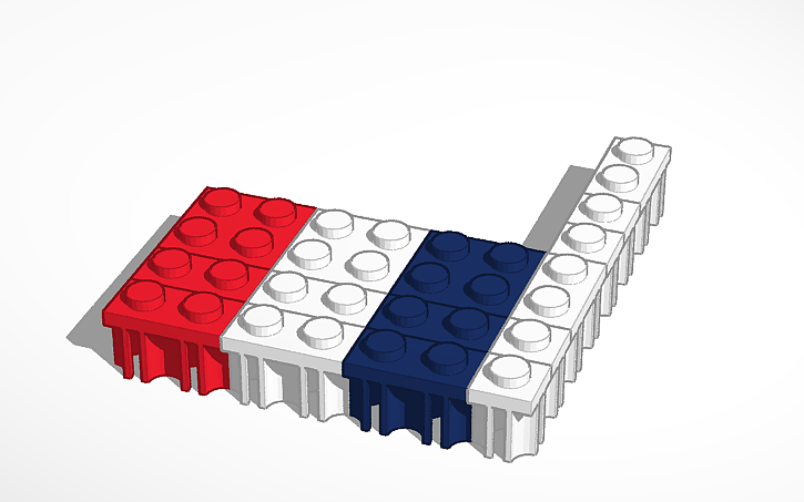 3D design 3D design- Lego French flag - Tinkercad