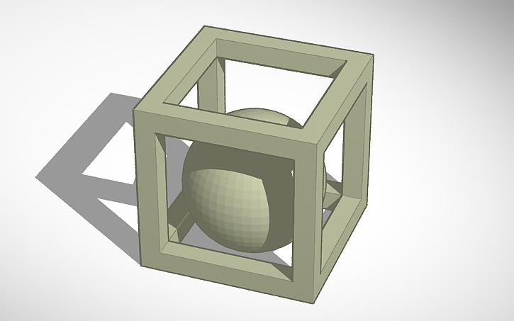 3D design Ball in box - Tinkercad