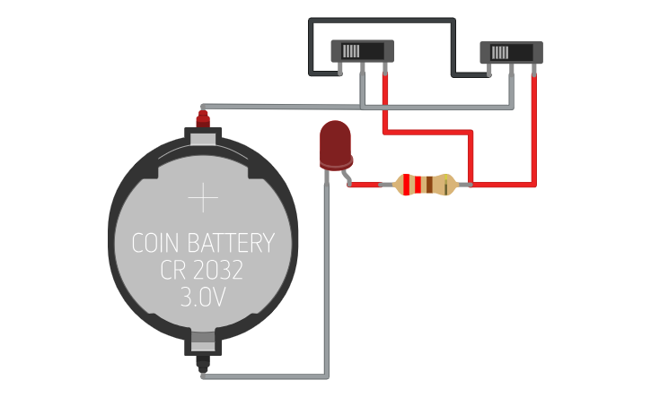 Circuit design Logic Gate OR - Tinkercad
