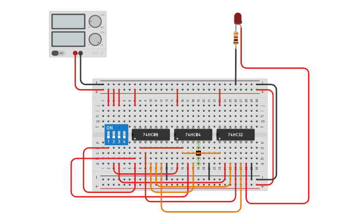 Circuit Design Realization Of Function Using Basic Gates Tinkercad