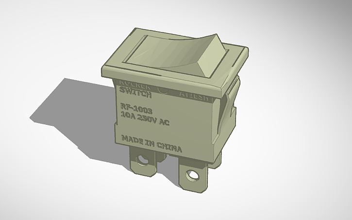 3D design Model Rocker Switch RF-1003 - Tinkercad