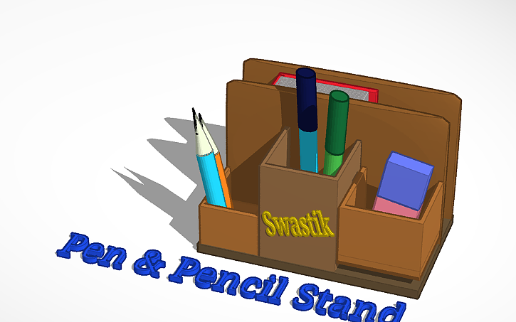 3D design Pen & Pencil Stand - Tinkercad