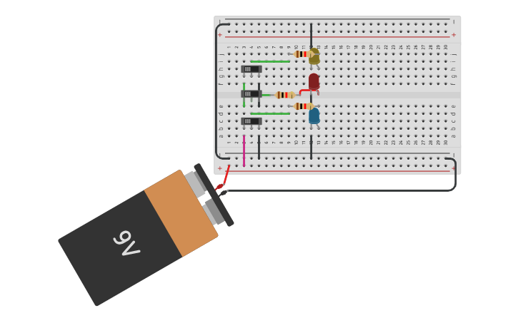 Circuit design parallel connection | Tinkercad