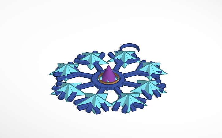 3D design snowflake - Tinkercad