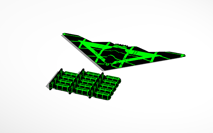 3D design Ghost B3 Stealth Bomber...[R.E.S.S.D] - Tinkercad
