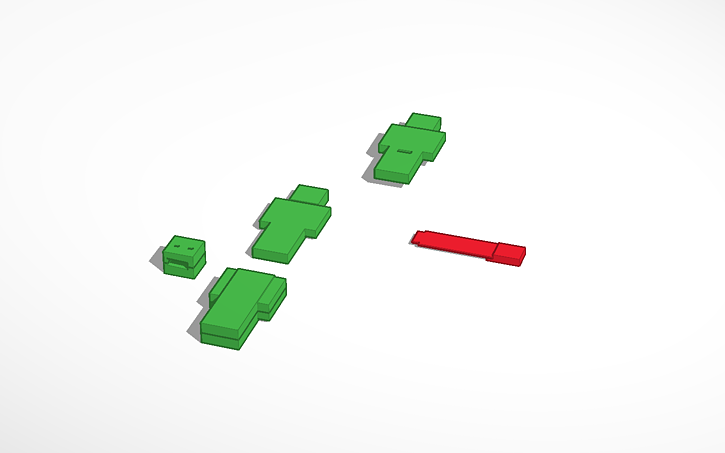 3D design Jess Minecraft Zombie USB - Tinkercad