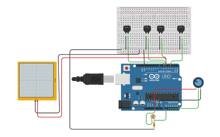 Circuit design Adaptive Headlight Control | Tinkercad