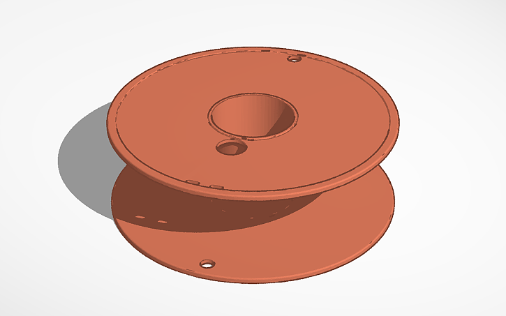 3D design bobina para reciclaje filamento - Tinkercad