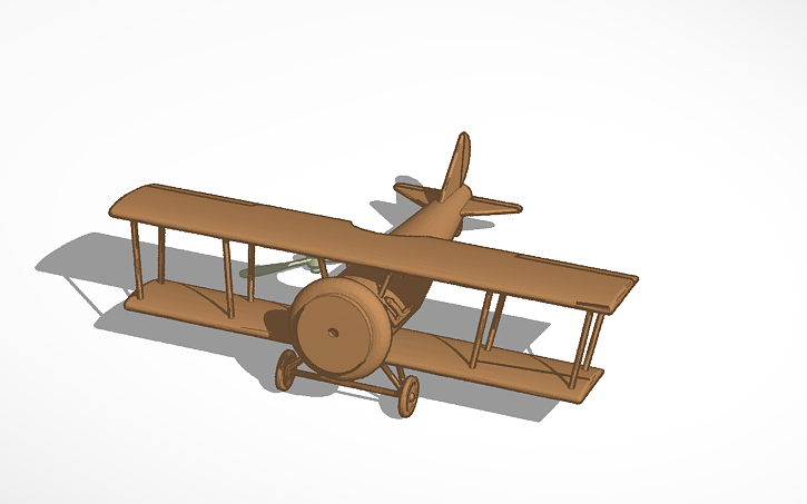 3D design Edited Biplane with Propeller - Tinkercad