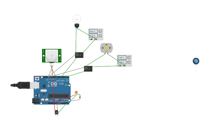 Circuit design smart home - Tinkercad