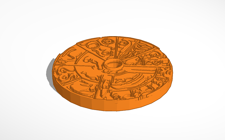 3D design genetic disk - Tinkercad