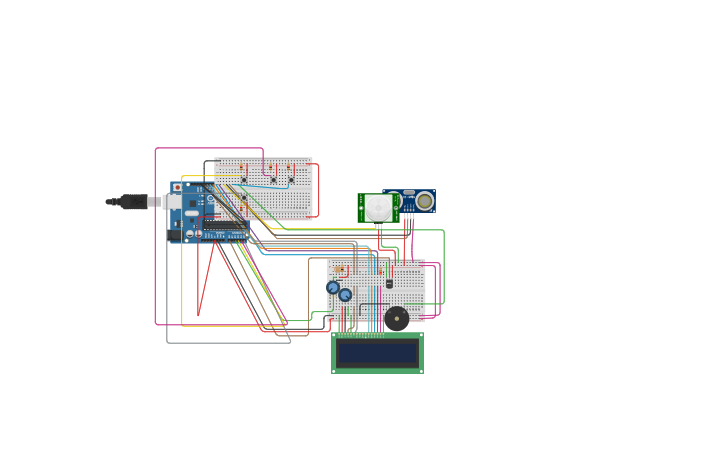 Circuit design SMART HEALTH MONITORING SYSTEM - Tinkercad