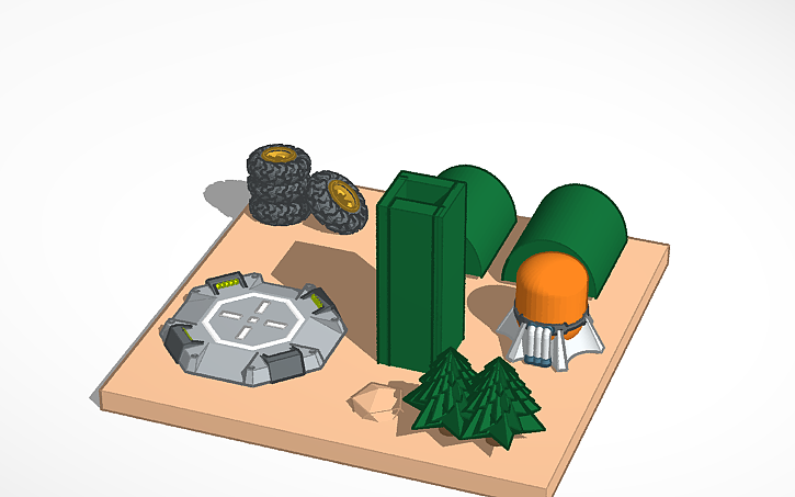 3D design Us Army base | Tinkercad