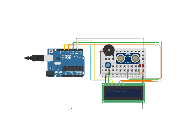 Circuit design Ultrasonido BUZZ JLA - Tinkercad