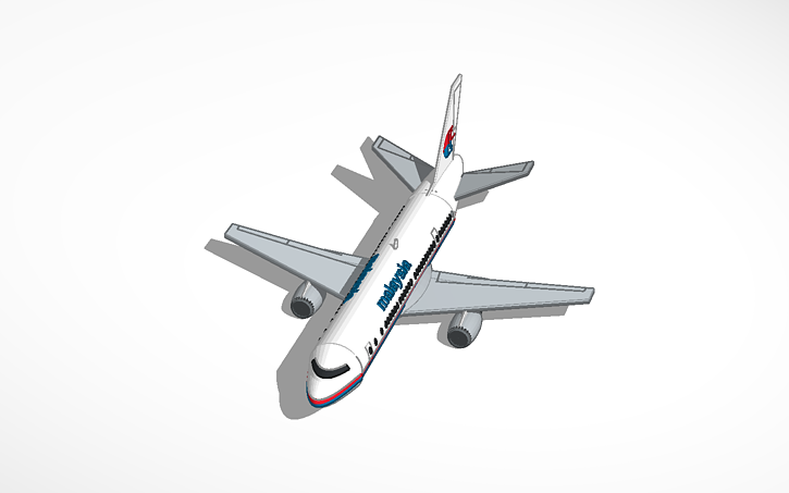 3D design Boeing 777 vuelo 370 malaysian airlines - Tinkercad