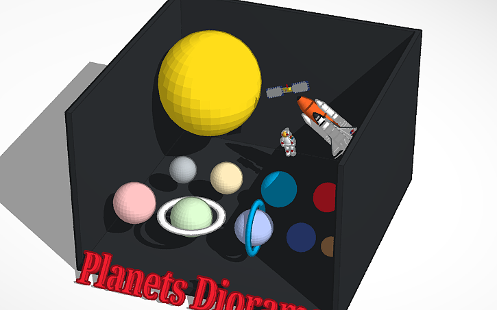 3D design Planets Diorama | Tinkercad