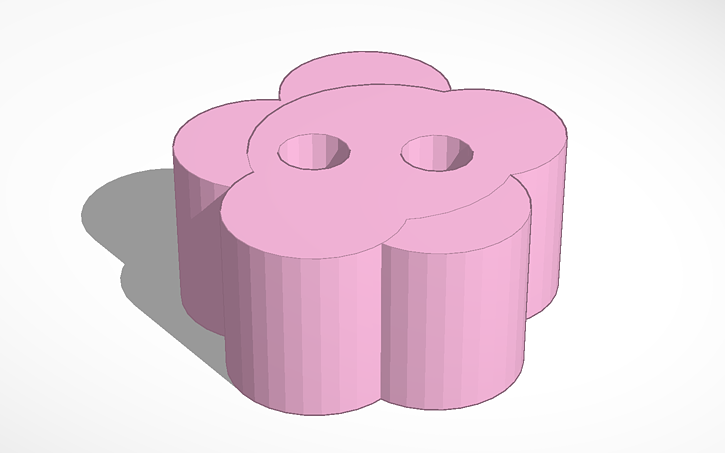 3D design Copy of Lesson: Flower button result - Tinkercad