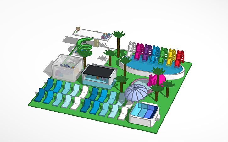 3D design WATER PARK - Tinkercad
