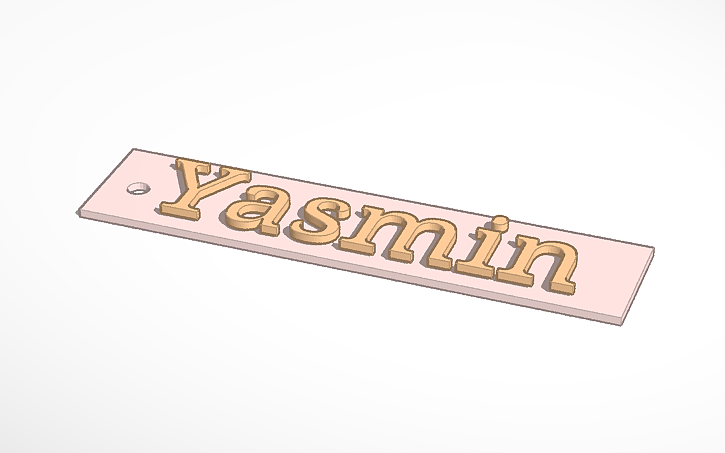 3D design Yasmin Knoll - Name Tag | Tinkercad