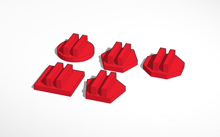 3D design RPG Pawn Bases - Tinkercad