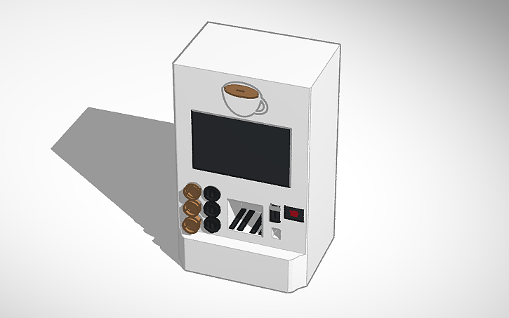 3D design coffee vending machine - Tinkercad