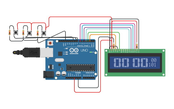 Circuit design CLOCK - Tinkercad