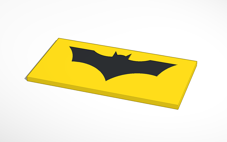 3D design Bat Symbol - Tinkercad