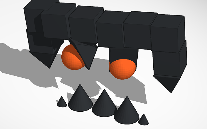 3D design achreon geometry dash in tinker - Tinkercad