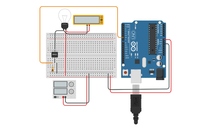 Circuit design Arduino Mosfet | Tinkercad