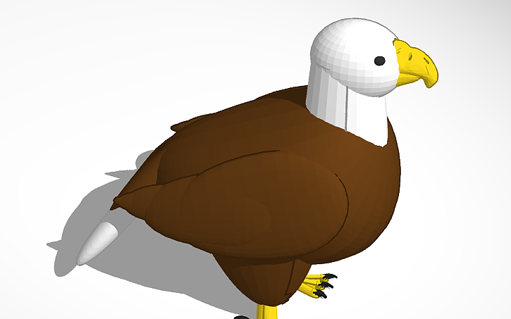 3D design Bald eagle - Tinkercad