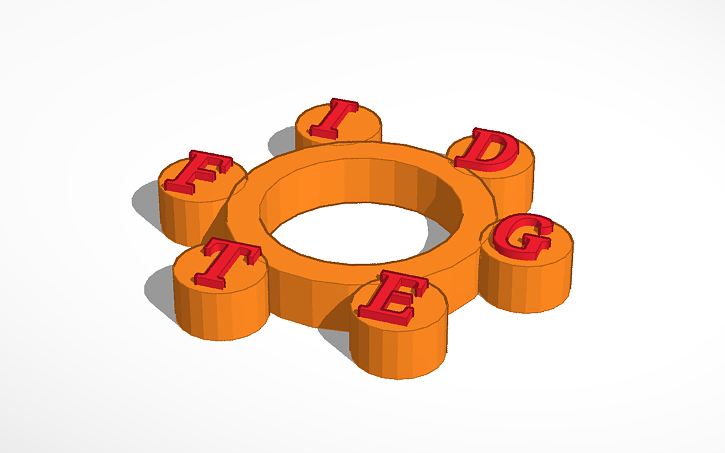 3D design Shiny Gogo spinner - Tinkercad